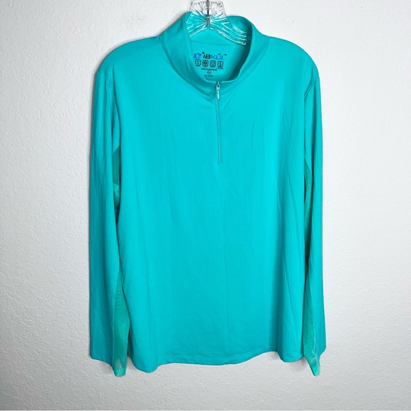 IBKUL | Tops | Ibkul Top Women Xxl Shirt Vented Mesh Arms Turquoise ...